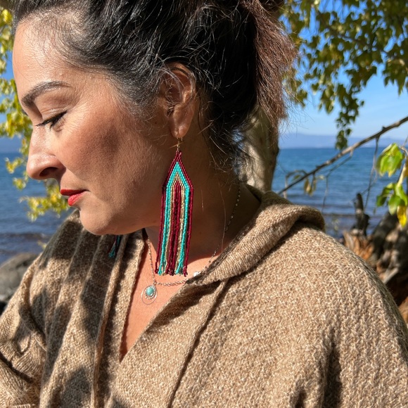 Myra Bag | Jewelry | New Red Gold Gypsy Hand Beaded Tassel Boho Western ...